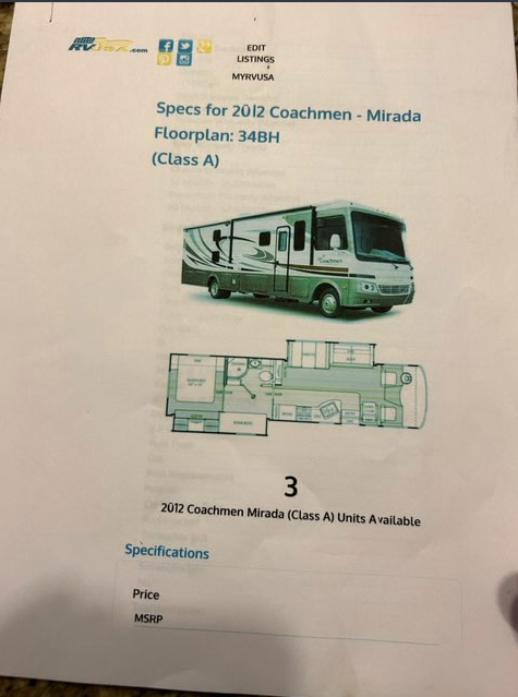 2012 Coachmen Mirada 34BH - National Vehicle
