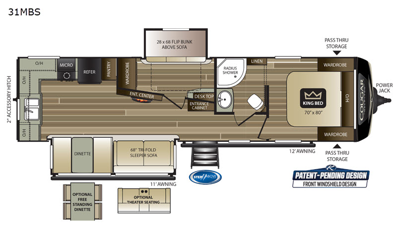 2020 Keystone Cougar 31MBS - National Vehicle