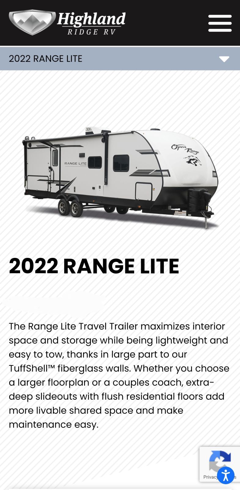 2022 Highland Ridge Range Lite 212FB - National Vehicle